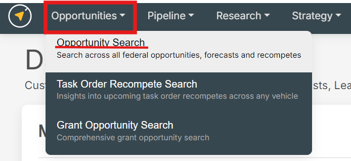 How to Save an Opportunity Search From the Opportunities Menu