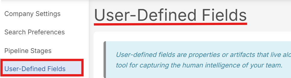 How to Create User-Defined Fields